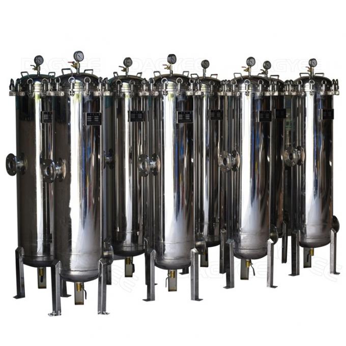Milk 10 Inch Stainless Steel Bag Filter Housing Sanitary 20 Inch / 30 Inch