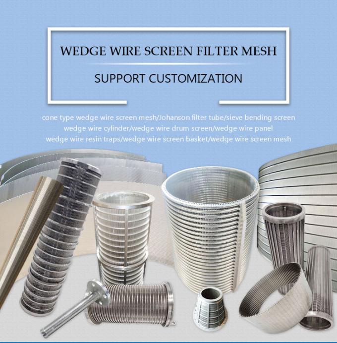Wrapped Wedge Wire Screen Sieve Filters Bend For A Water Intake