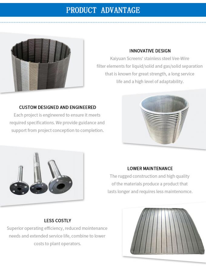 Wrapped Wedge Wire Screen Sieve Filters Bend For A Water Intake