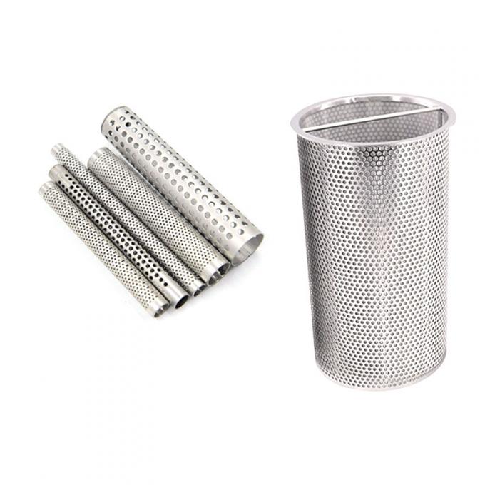 Customized Stainless Steel Wire Mesh Filters Round Perforated Pipe