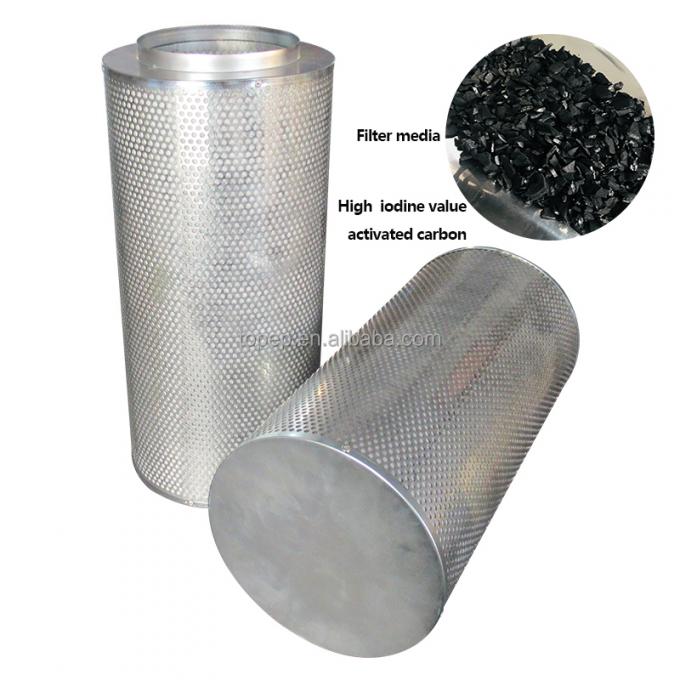 8 Inch Activated Carbon HVAC Filter Media Cartridge Larger Area Air ...