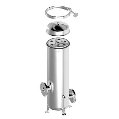 RO Stainless Steel Bag Filter Housing Cartridge Multi Round Industrial