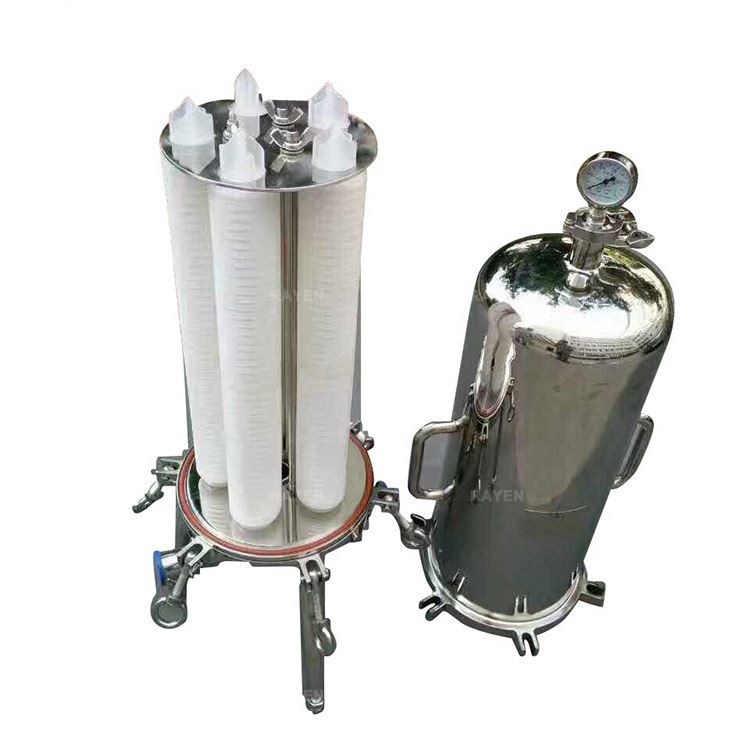 Industrial 10 Inch Multi Cartridge Filter Housing Stainless Steel Membrane